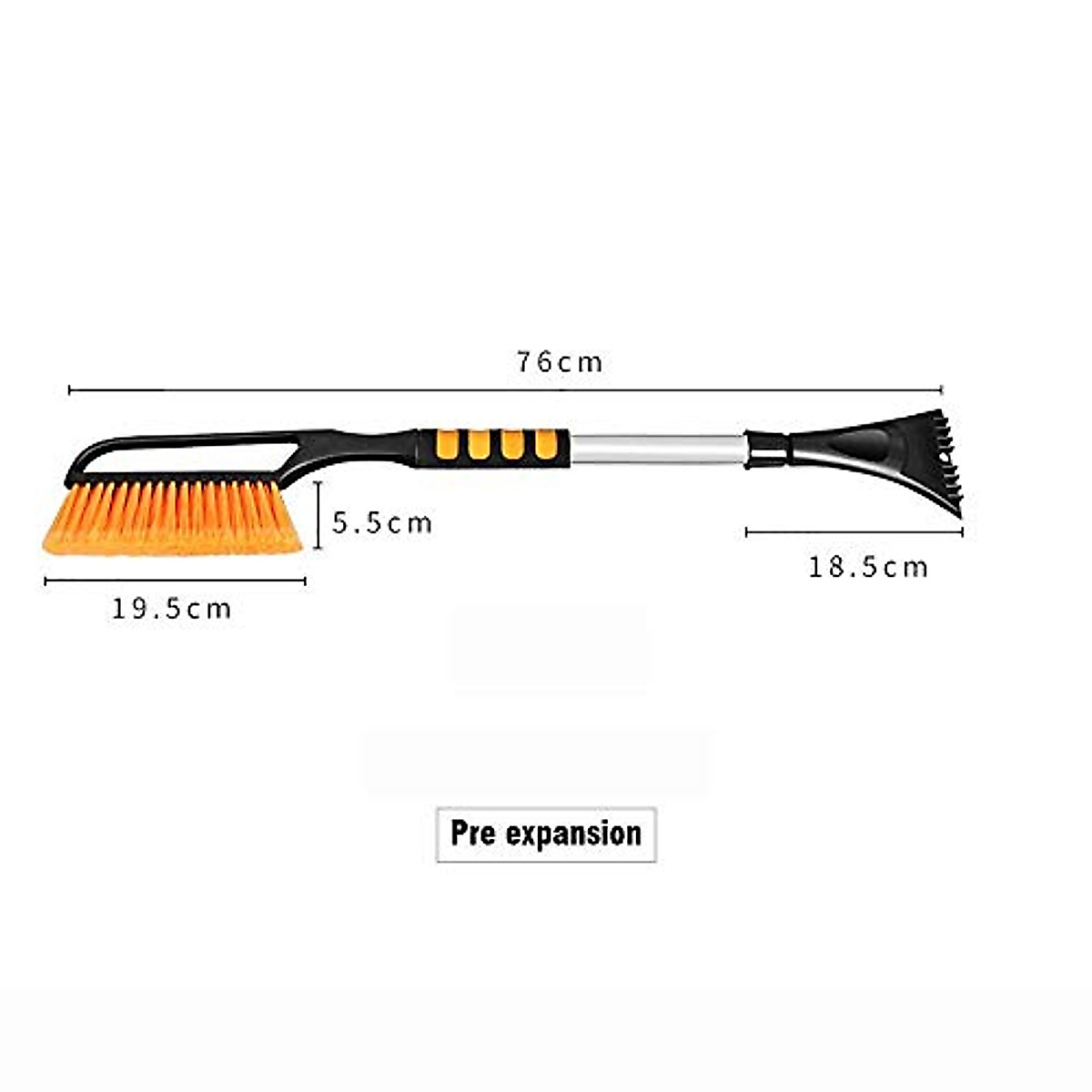 saobaokai Snow Scraper Snow Broom 2 in 1 Car Snow Brush Shovel Removal Brush Winter New Telescopic Snow Shovel Clean Tools