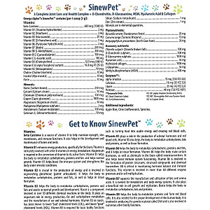 Omega Alpha Pets - Performance & Mobility-A Complete Joint Care and Health Complex + D-Chondroitin, D-Glucosamine, MSM, Hyaluronic Acid & Collagen- SinewPet-500g (One Bottles)