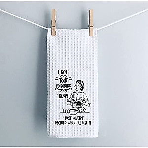 WCGXKO Mother Gift Housewives Gift Mother Thank You Gift Kitchen Towel for Mom (I GOT Food)