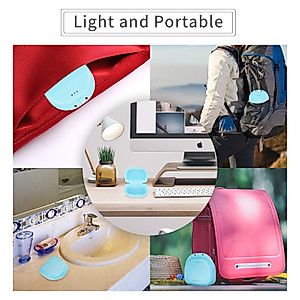 Dental Mouthguard Container Orthodontic Retainer Case with Vent Holes, Denture Holder Box Clear Aligner Case Slim for Household|Travel|Office - Bluish - Light & Easy to Carry