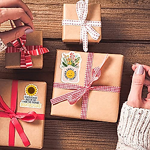 Wailozco Small Business Owner Flower Bag Stickers,Thank You Stickers,Handmade Stickers,Small Shop Stickers,Envelopes Stickers for Small Business, Online Retailers,Handmade Goods,500 Labels Per Roll