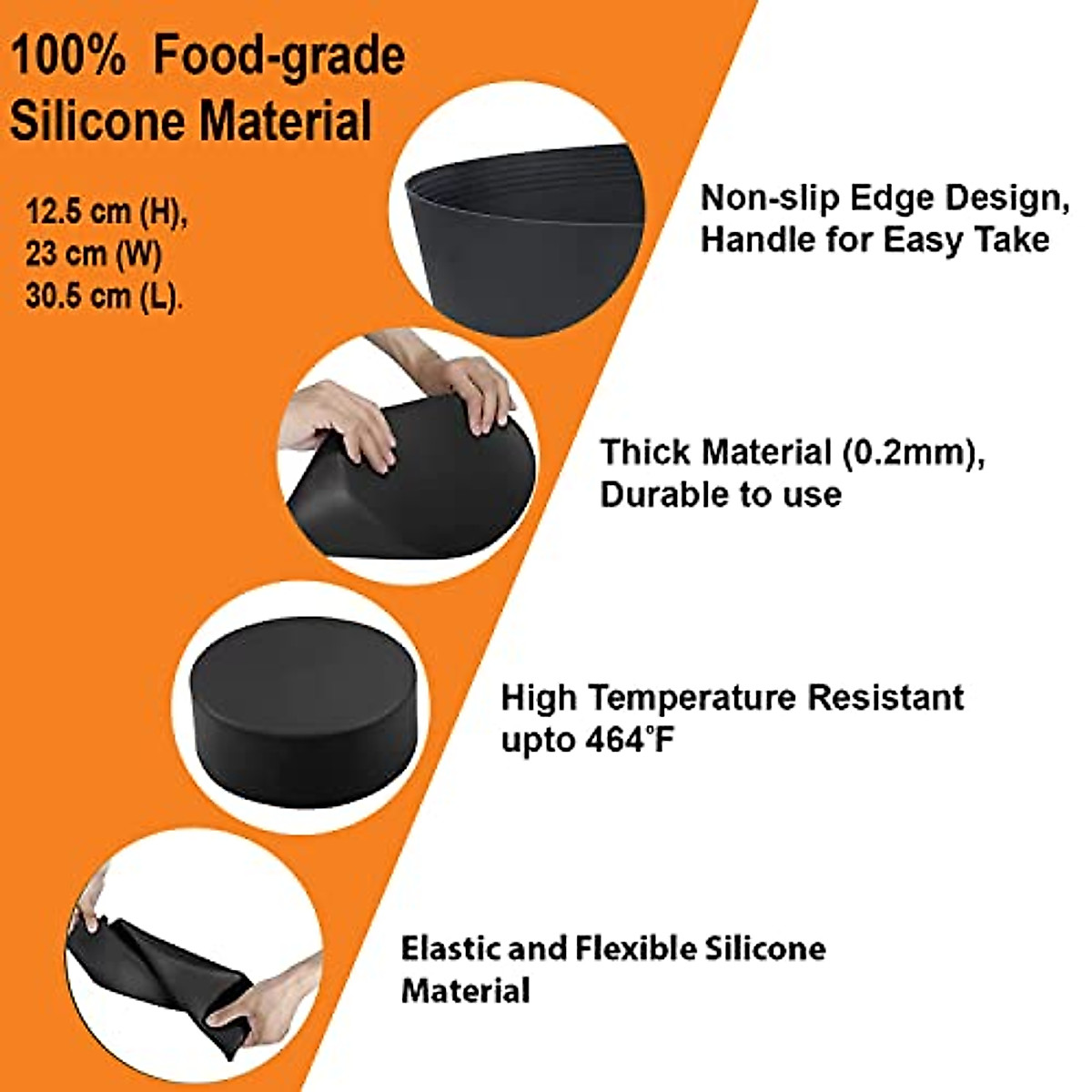 Salalina Slow Cooker Liners fit Crockpot 7-8 Quart Oval Slow Cooker – Reusable & Leakproof Dishwasher – Safe Cooking Liner – silicone crockpot liner for 7 Quart Crock Pot