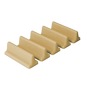 KMN Home, DrawerDecor, Long Divits, Silicone Adjustable, Kitchen Drawer Dividers and Organizers, 5-Pack - Natural