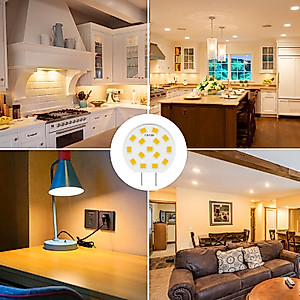 G8 LED Bulb Dimmable 3W Mini Thin Puck Light Bulbs Equivalent to 20W-25W T4 G8 Bi-Pin Base Halogen Bulb, 120V Warm White 3000K G8 Bulb for Under Counter Kitchen Lighting, Under Cabinet Light (8 Pack)