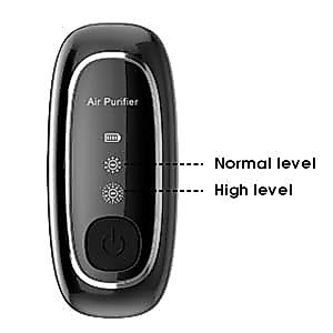 Personal Air Purifier,A10 Portale Air Purifier, Roseplay Necklace Ionizer, Two Gears of Negative Ions Generator, Wearable anywhere for Travel, Airplane, Office, Home,Black