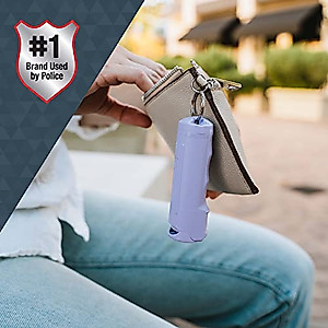 SABRE Pepper Spray with Fast Flip Top, Maximum Police Strength OC Spray, Key Ring for Easy Carry and Fast Access, Finger Grip for More Accurate and Faster Aim, 0.54 fl oz, Secure and Easy to Use