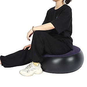 URRNDD Portable-Small in Size Outdoor Inflatable Stool Round Air Chair Footrest Cushion for Home Office Travel.