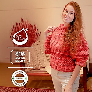 CIRCULO Supreme Merino Wool Yarn - 100% Brazilian Merino - Washable, Soft, Warm, and Luxurious - Perfect for Knitting & Crochet - Chunky - 73yds / 3.52oz (4095 - Rum)