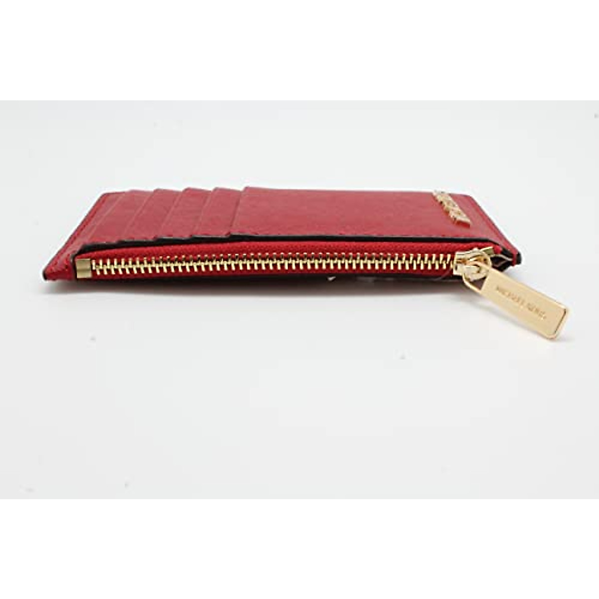 Michael Kors Jet Set Travel Top Zip Card Case Wallet Coin Pouch Chili Red