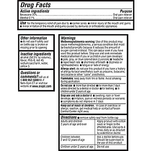 Orajel Instant Pain Relief for Toothache, Maximum Strength, Liquid, 0.45 Oz (Pack of 2)