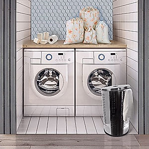 Stainless Steel Laundry Bin & Hamper | 46L Ventilated Stainless Steel Clothes Basket With Polished Lid | Krugg Life Time Warranty| (Polished Stainless Steel)