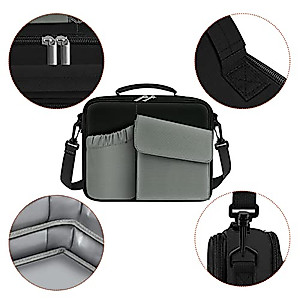 TORRYZA Kids Lunch Box,Expandable Lunch box for Men/Boys,Insulated Lunch Bag for Kids,Double Insulated with 2 Reusable Storage Bags & 2 Ice Packs,Lunch Tote Bag for Office/Picnic-Grey&Black