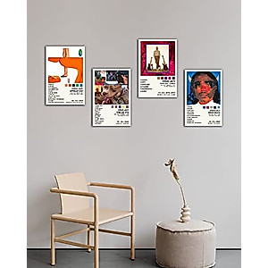 Tinysea Steve Lacy Music Album Poster 4pcs 08x12inches Unframed Canvas Wall Art For Room Aesthetic Gift For Funs