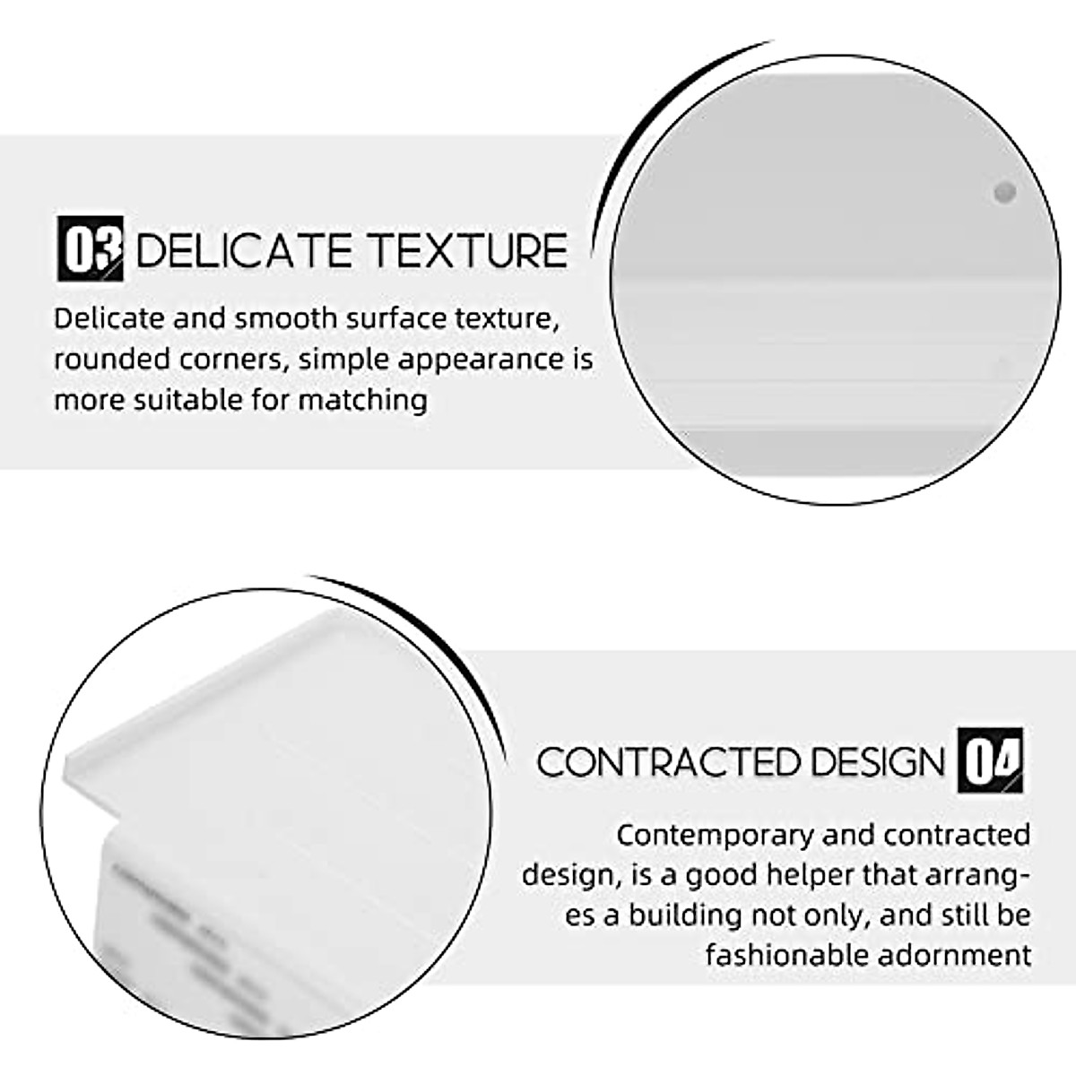 Cabilock Plastic Wall Rack Wall-Mounted Corner Wall Shelf Storage Rack Bathroom Wall Organizer Toilet Hanging Small Shelf for Wall Shelf Rattan Wall Shelf White Floating Shelves