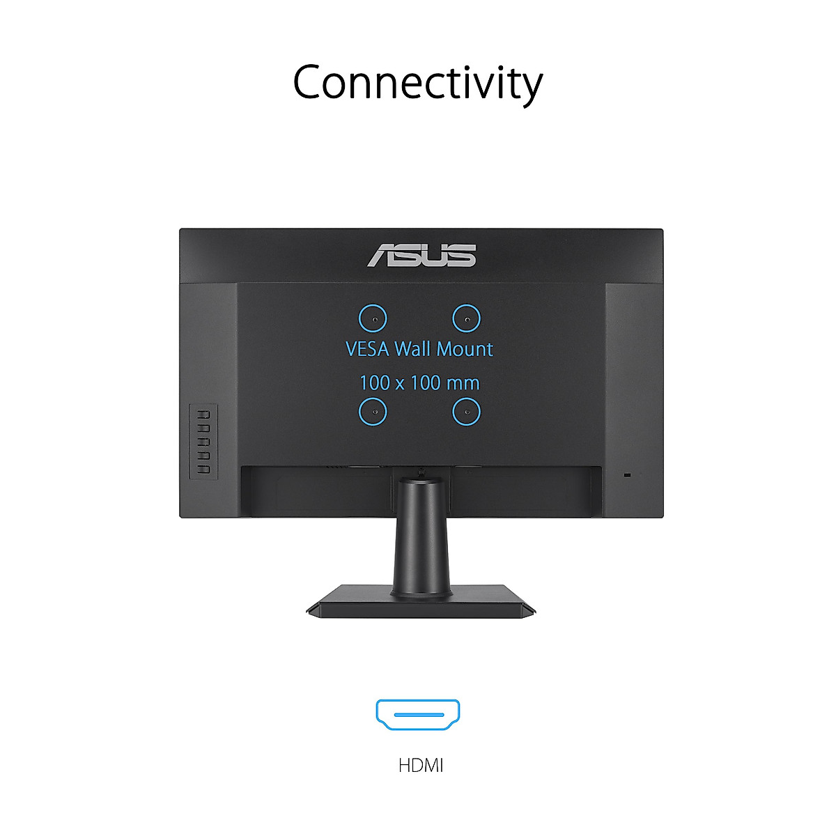 ASUS 24” (23.8-inch viewable) 1080P Eye Care Monitor (VA24EHF) - IPS, Full HD, Frameless, 100Hz, 1ms, Adaptive-Sync, for Working and Gaming, Low Blue Light, HDMI, VESA Mountable, Tilt, BLACK