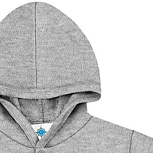 Creative Knitwear College Baby NCAA Officially Licensed Snap Hooded Jacket - LSU Tigers LSU + Tiger Eye Logo - Oxford - 3-6 Months