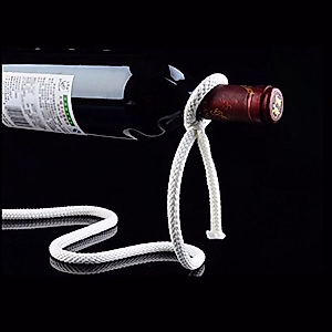 CdyBox Magic Rope Wine Bottle Holder Stand Rack Bar Gift (Rope)