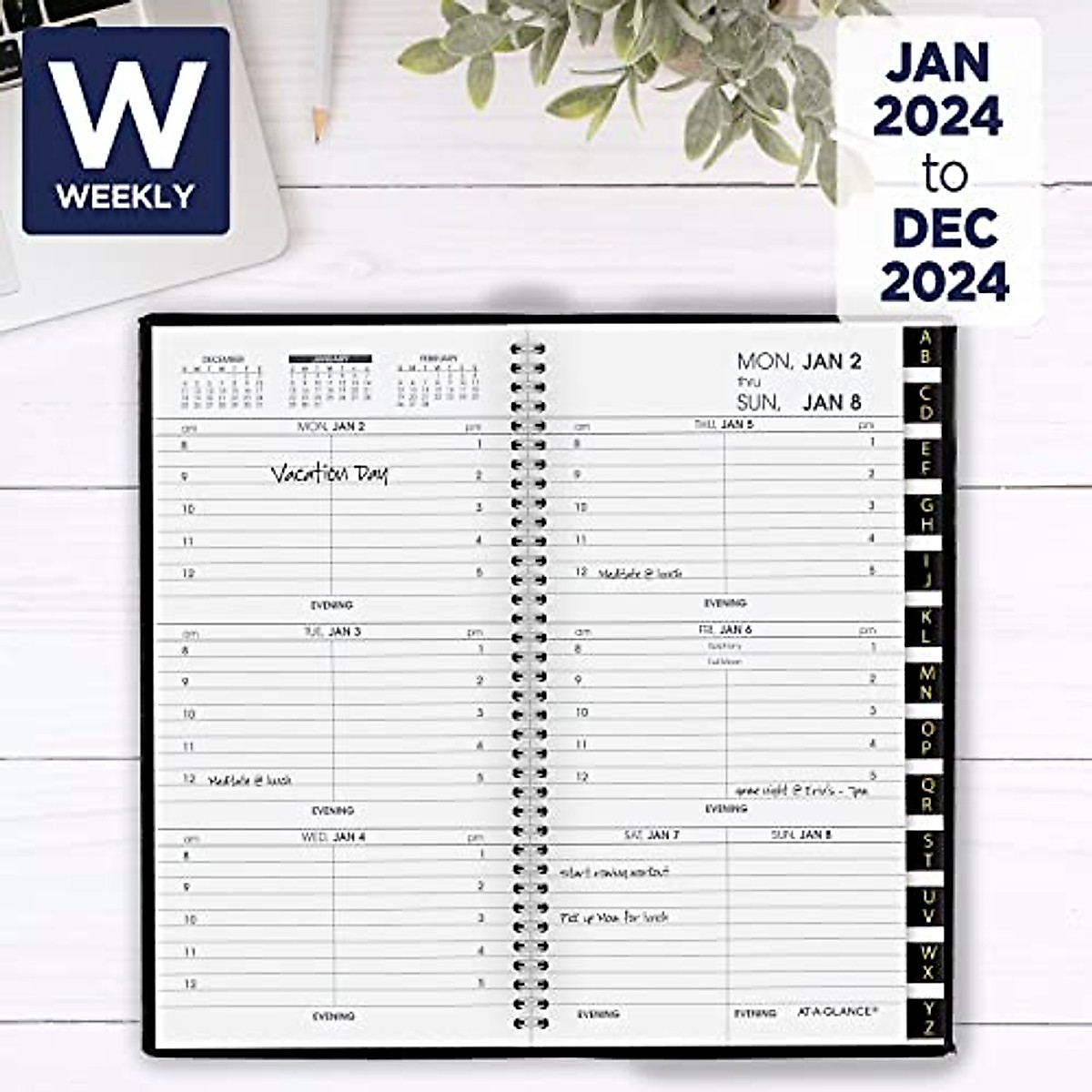 AT-A-GLANCE 2024 Weekly Appointment Book Planner Refill for 70-008, 3-1/4" x 6-1/4", Pocket Size (709041024)
