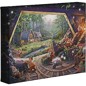 Thomas Kinkade Studios Snow White and the Seven Dwarfs 8 x 10 Gallery Wrapped Canvas