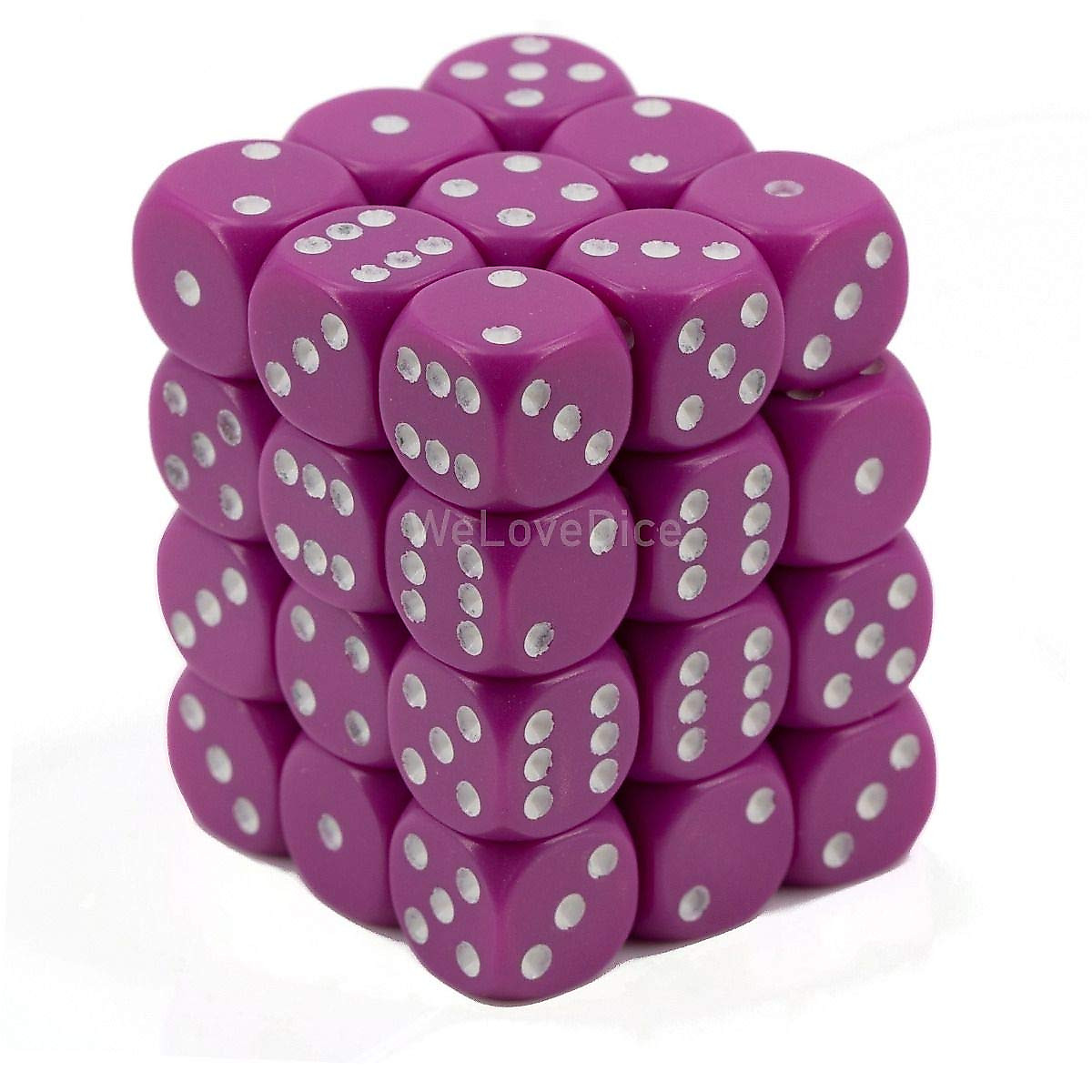 DND Dice Set-Chessex D&D Dice-12mm Opaque Light Purple and White Plastic Polyhedral Dice Set-Dungeons and Dragons Dice Includes 36 Dice – D6