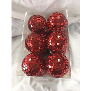 1570pcs Self-Adhesive Mosaic Tiles,Red Glass Mirror Wall Sticker for Christmas,Halloween Festival &Party Home DIY Decoration and Crafts Accessory (Red Mirror, 1 Meter)