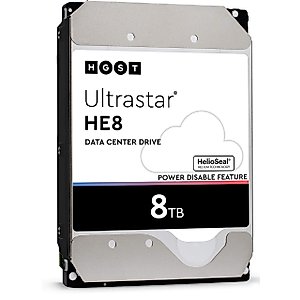 HGST Ultrastar He8 8TB 7200 RPM SATA 6Gb/s 3.5-Inch HDD | Power-Disable | Enterprise Hard Drive | HUH721008ALE600 (0F27455) (Renewed)