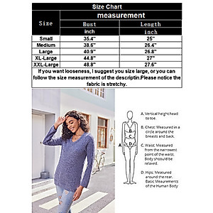 Hount Pullover Sweaters for Women Fashion Long Sleeve Lightweight Plain Basic Tunic Tops Deep Grey