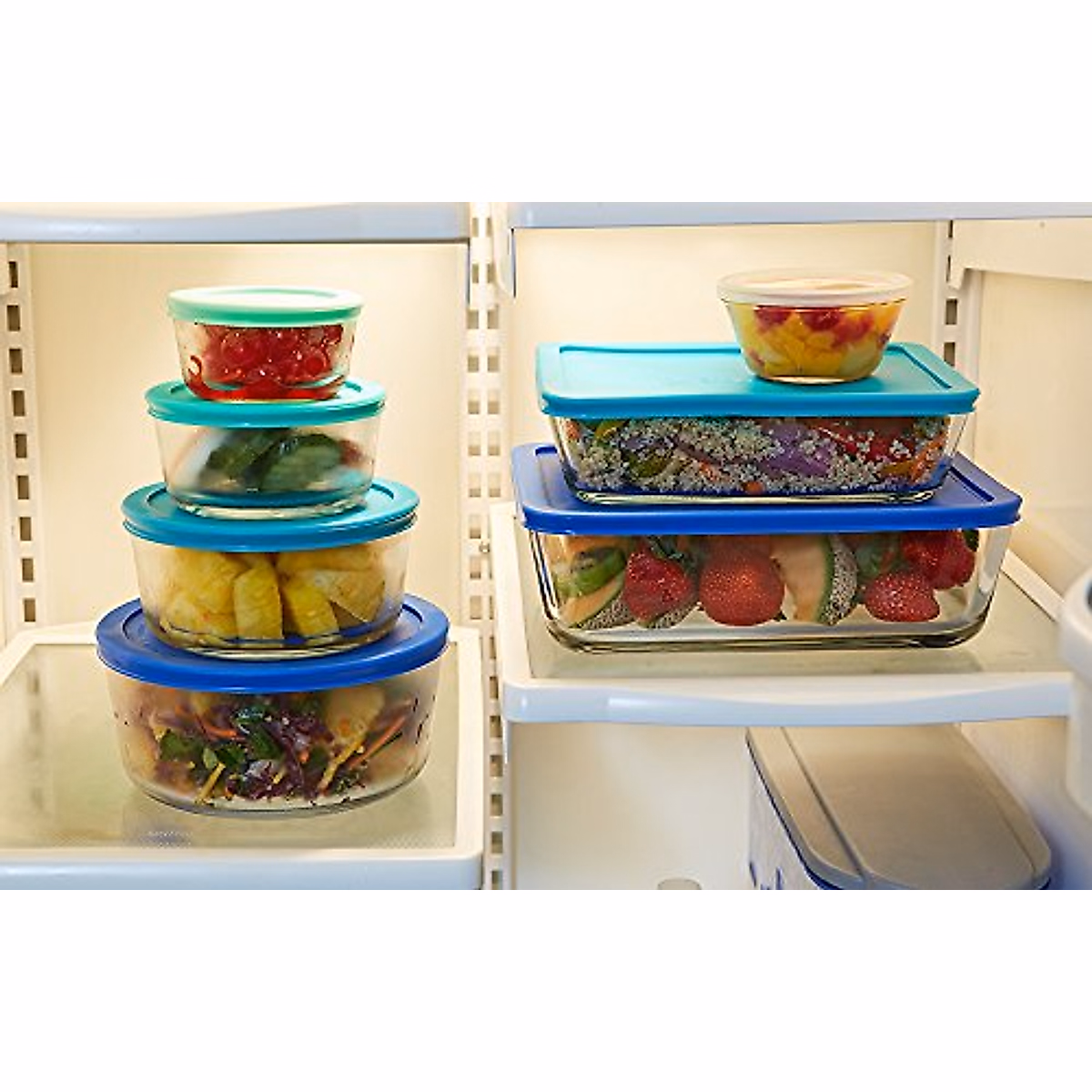 Anchor Hocking Glass Food Storage Containers with SnugFit Lids (20-piece, mixed sizes, glass tempered tough for oven, microwave, fridge, and freezer)