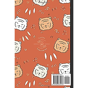 Kawaii Tiger Notebook Journal: College Ruled: 6 x 9, Cute Animal Notebook, Tiger stationery, Cartoon Notebook, Blank Lined Journal For Notes, Animal Print Diary