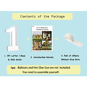 DZDY 3FT Giant Mosaic Balloon Frame Large Marquee Letters DIY Kit Alphanumeric Birthday Party Decor, Wedding Backdrop Decoration Anniversary Decoration Foam Board (1)