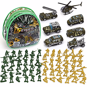 TOY Life Army Men, Army Toys, Plastic Army Men Action Figures, Toy Soldiers for Boys, Military Toys, Green Army Men Playset, Toy Helicopter, Soldier Toys, Army Guys, Army Action Figures, Toy Army Men