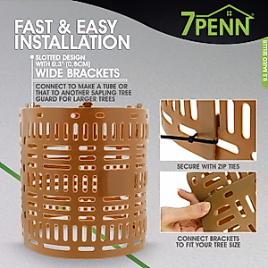 7Penn Tree Trunk Protector Guard - 10pk Plant Protector 13.7 x 9.1in Fruit Tree Fence to Help Shield Trees and Plants