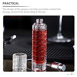 Operitacx Cocktail Atomizer Vintage Glass Spray Bottles Cocktail Sprayer Bar Vermouth Spritzer Olive Oil Mister Bottle Refillable Perfume Sprayer for Home Kitchen Bar 30ml Portable