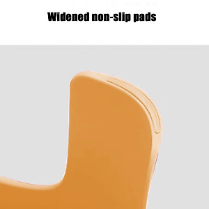 Plastic Step Stool, Small Portable Step Stool, Thickened Single Foot Stool with Non Slip Pads, Multifunctional Seat Stool Sturdy and Lightweight Ideal for Living Room Bathroom Kitchen (Yellow)