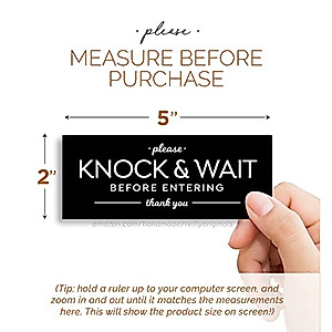 Reilly Originals 2x5 Inch Knock and Wait Before Entering Sign ~ Ready to Stick ~ Premium, Durable