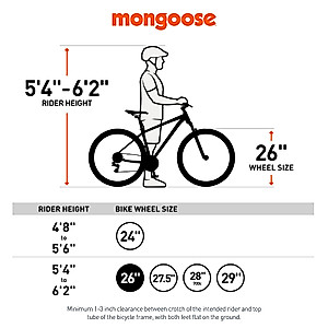 Mongoose Status 2.4 Men and Women Mountain, 27.5-Inch Wheels, 21-Speed Shifters, Aluminum Frame, Dual Suspension, Dark Silver