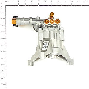 OEM Technologies 90026 Vertical Axial Cam Replacement Pressure Washer Pump Kit, 3100 PSI, 2.4 GPM, 7/8" Shaft, Includes Hardware and Siphon Tube, for Residential and Industrial Gas Powered Machines