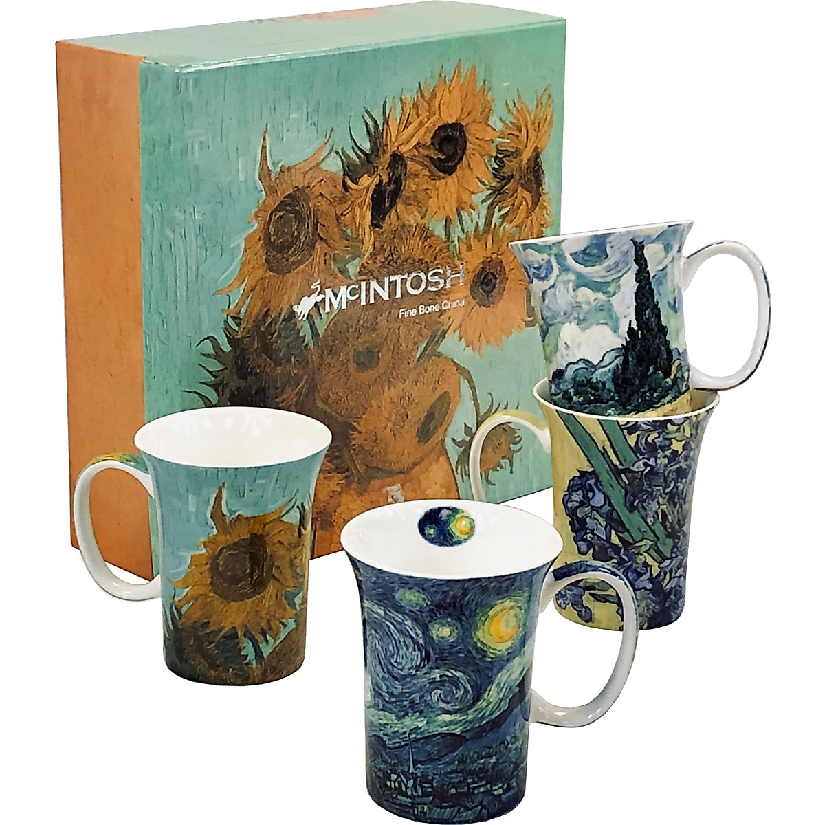 McIntosh Trading Van Gogh Set of 4 Mugs