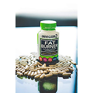 INVIGOR8 Fat Burner and Natural Appetite Suppressant – Healthy Weight Loss Formula and Thermogenic with Green Tea Leaf Extract