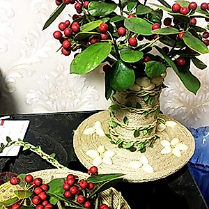 33 feet Natural Twine Green Leaf Jute 3ply 2MM Rope Hemp Burlap Ribbon String Heavy Duty Hanging Gardening Decoration or for Arts and Crafts