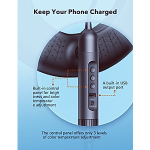 14” Selfie Ring Light with 78” Extendable Tripod and 2 Phone Holders, 5 Color Modes and 10 Brightness Levels, Remote Light Control, Bluetooth Shutter, Adjustable Led Ring Light for Makeup/Video/TikTok