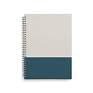 TRU RED 24383525 Medium Hard Cover Ruled Notebook, Gray/Teal