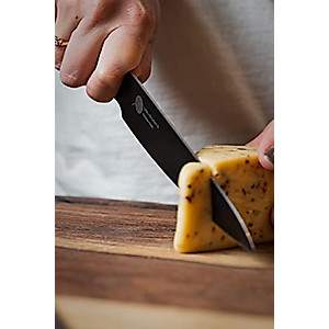Everdure German Steel Professional Utility Knife, 6 Inch Knife with Titanium Coated Blade and Pakka Wood Handle, Perfect Kitchen Knife for Slicing Sandwiches, Cheese, Vegetables, and More