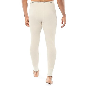 Indera Men's Heavyweight Cotton Waffle Long Johns Thermal Underwear Bottom, Natural, Medium Tall