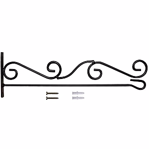 AirDiff Standard Flag Wall Stand Holder Garden Decor Flag Wall Stand Mounting Pole Powder Coated Weather-Proof Paint Metal with Spring Stoppers and Anchor Screws