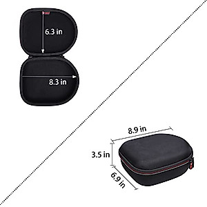 XANAD Black Headphone Case Travel Storage Bag for Sony, Audio-Technica, Xo Vision, Behringer, Beats, Photive, Philips, Bose, Maxell, Panasonic (Only Case)