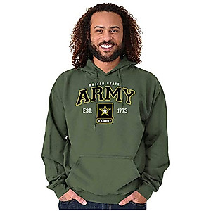 Brisco Brands US Army Pride United States Military Hoodie Sweatshirt Women Men