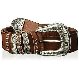Nocona Belt Co. Women's Multi Keeper Buckle Set Belt, Brown, Extra Large