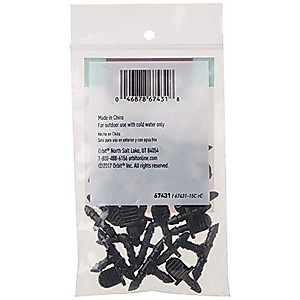 Raindrip 015005T 1/4-Inch by 50-Feet Porous Soaker Tubing, x Foot, Black & Orbit DripMaster 67431 1/4-Inch Barb Assortment, 30-Pack