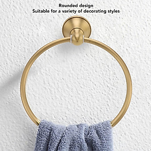 Towel Ring Brass Wall Mounted Towel Holder Hanger Antique Style Decorative Ring for Bathroom Kitchen Bedroom